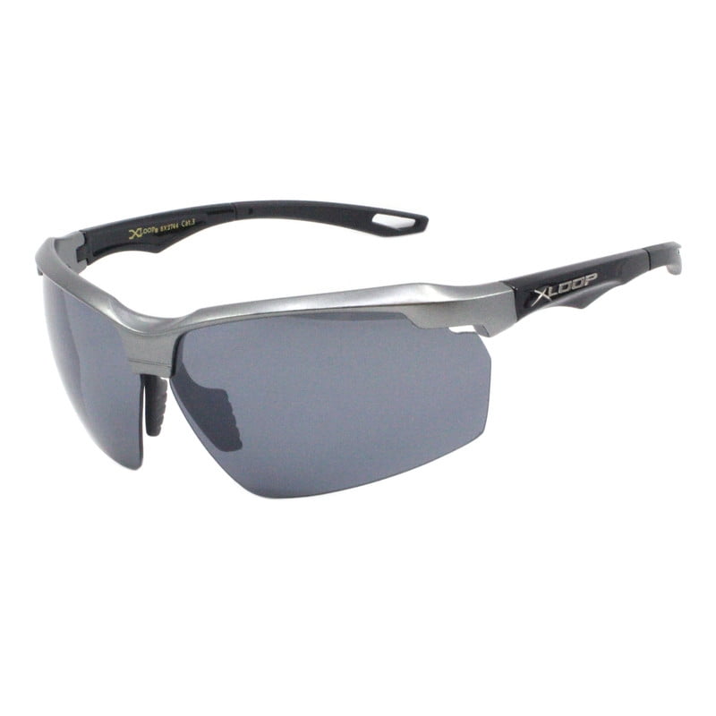 Men's Xloop Sunglasses Half Rim Shield Wrap Around Sports UV400 ...