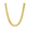 Men’s Stainless Steel Yellow-Tone 9MM Curb Chain Necklace 24 ...