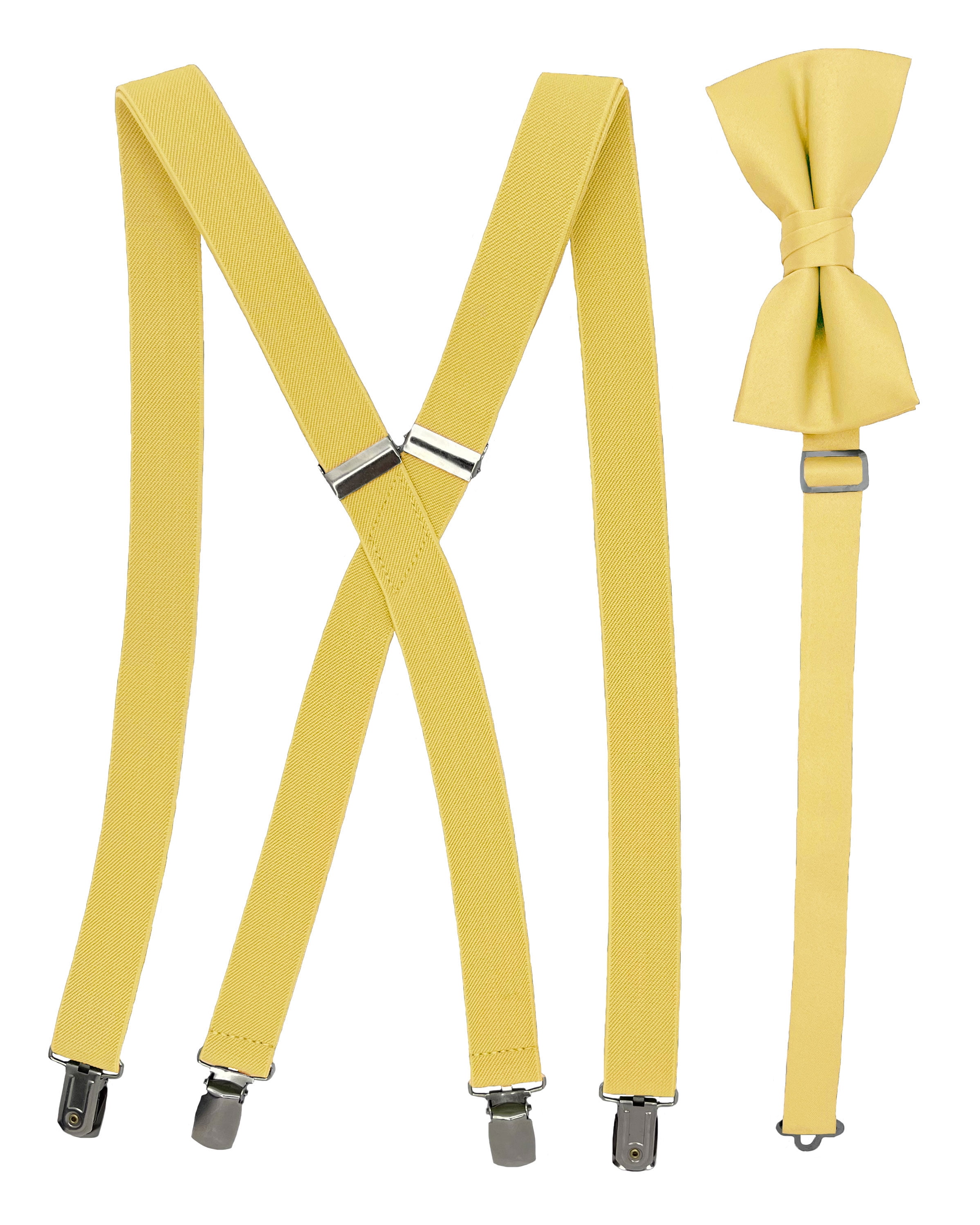 Men’s Yellow Suspender and Matching Bow Tie in a variety of colors by ...