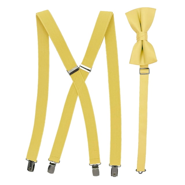 Men’s Yellow Suspender and Matching Bow Tie in a variety of colors by ...