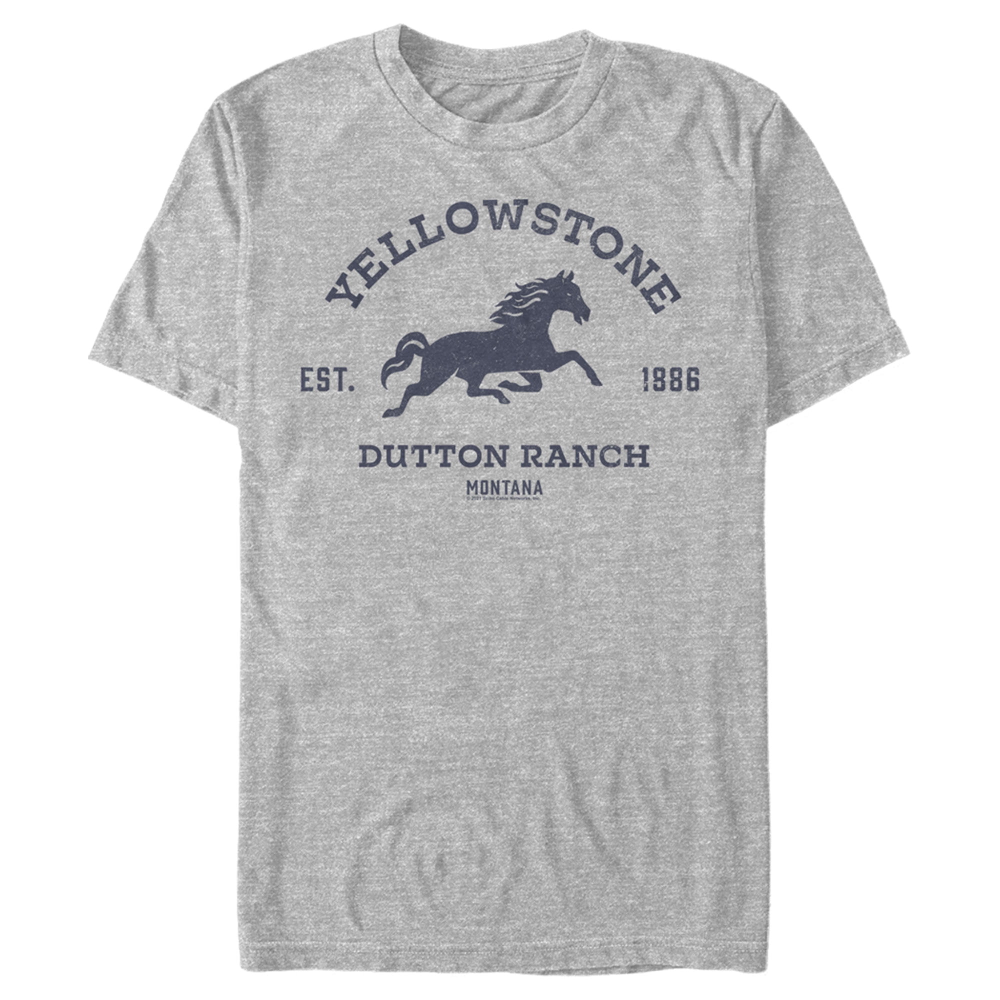 Men's Yellowstone Dutton Ranch Horse Logo Graphic T-Shirt - Walmart.com