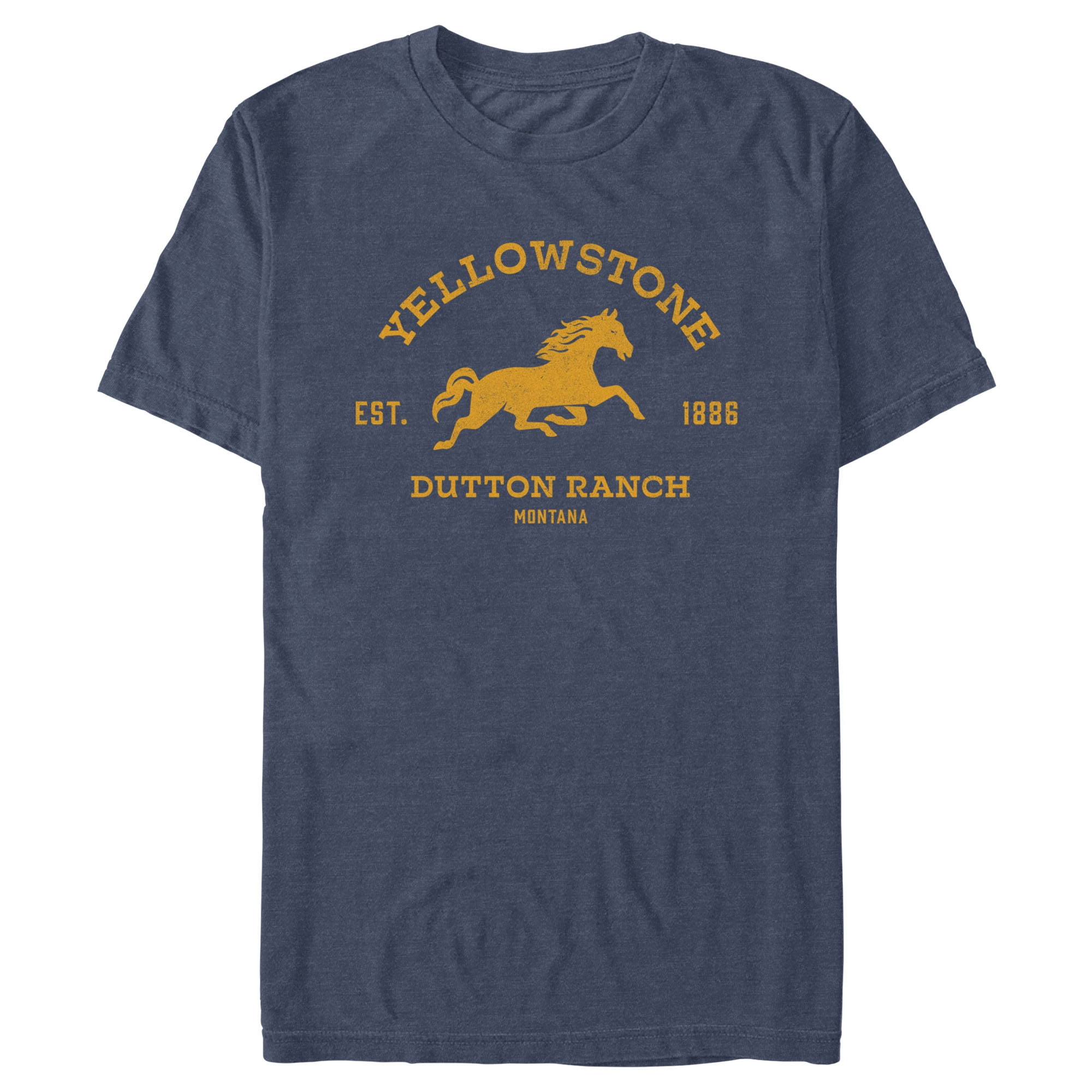 Men's Yellowstone Dutton Ranch Horse Logo Graphic T-Shirt - Walmart.com