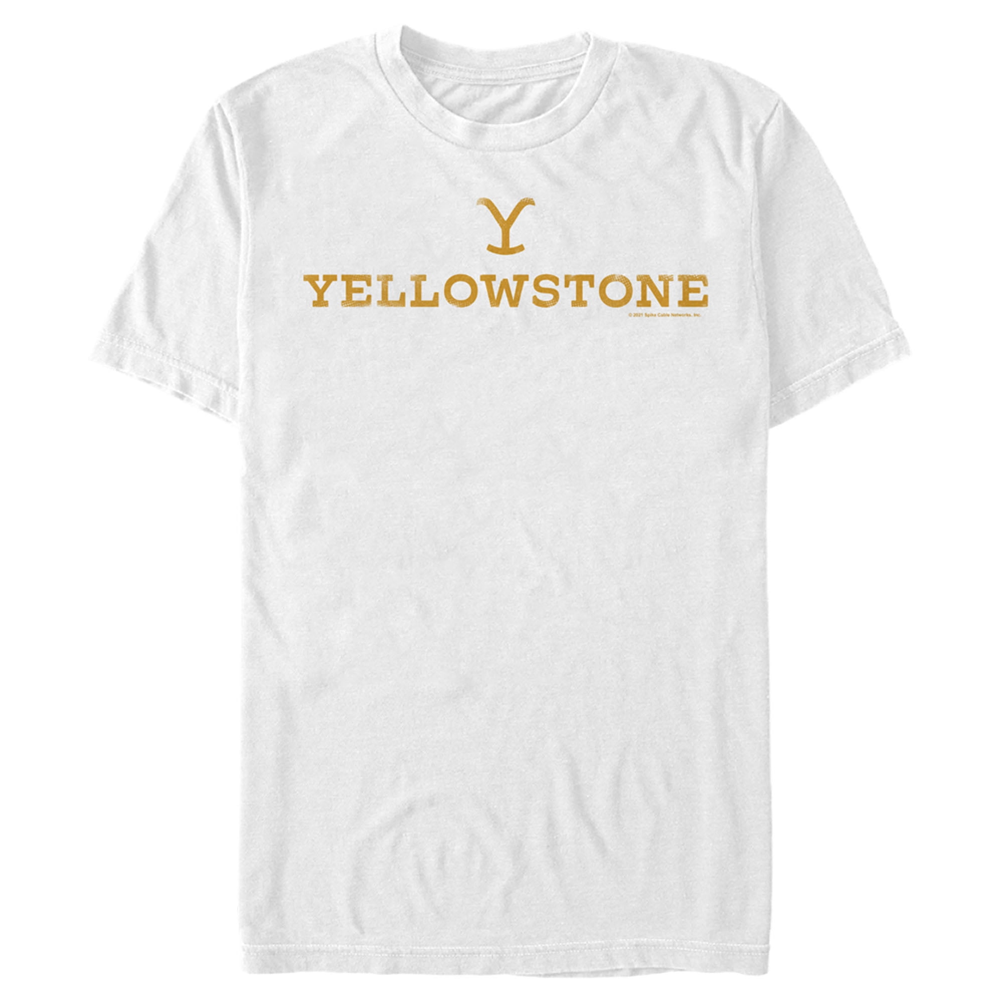 Men's Yellowstone White Dutton Ranch Brand Logo Graphic T-Shirt ...