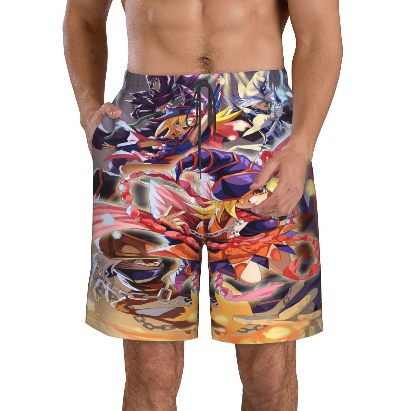 Men's Yu Gi Oh Swim Trunks Quick Dry Bathing Suits Holiday Beach Short ...