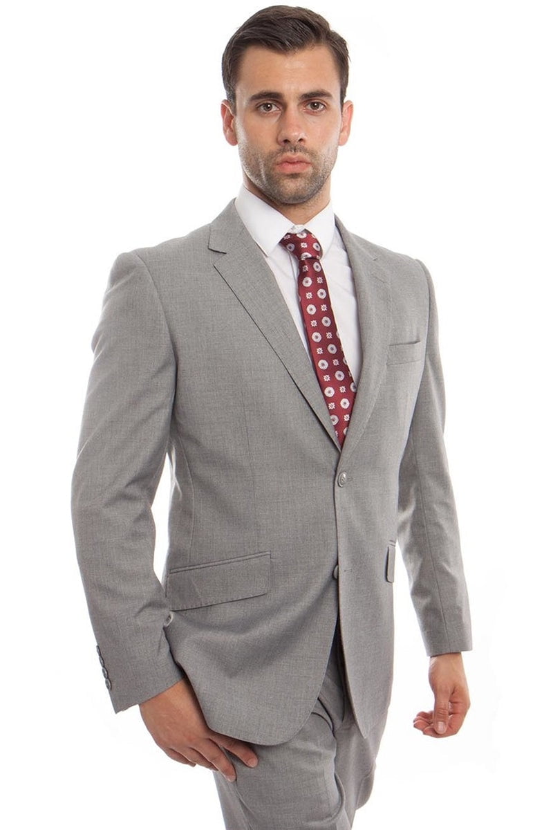 Men's Zegarie Suits Modern Grey Wool Suit Size 42 Long - Walmart.com