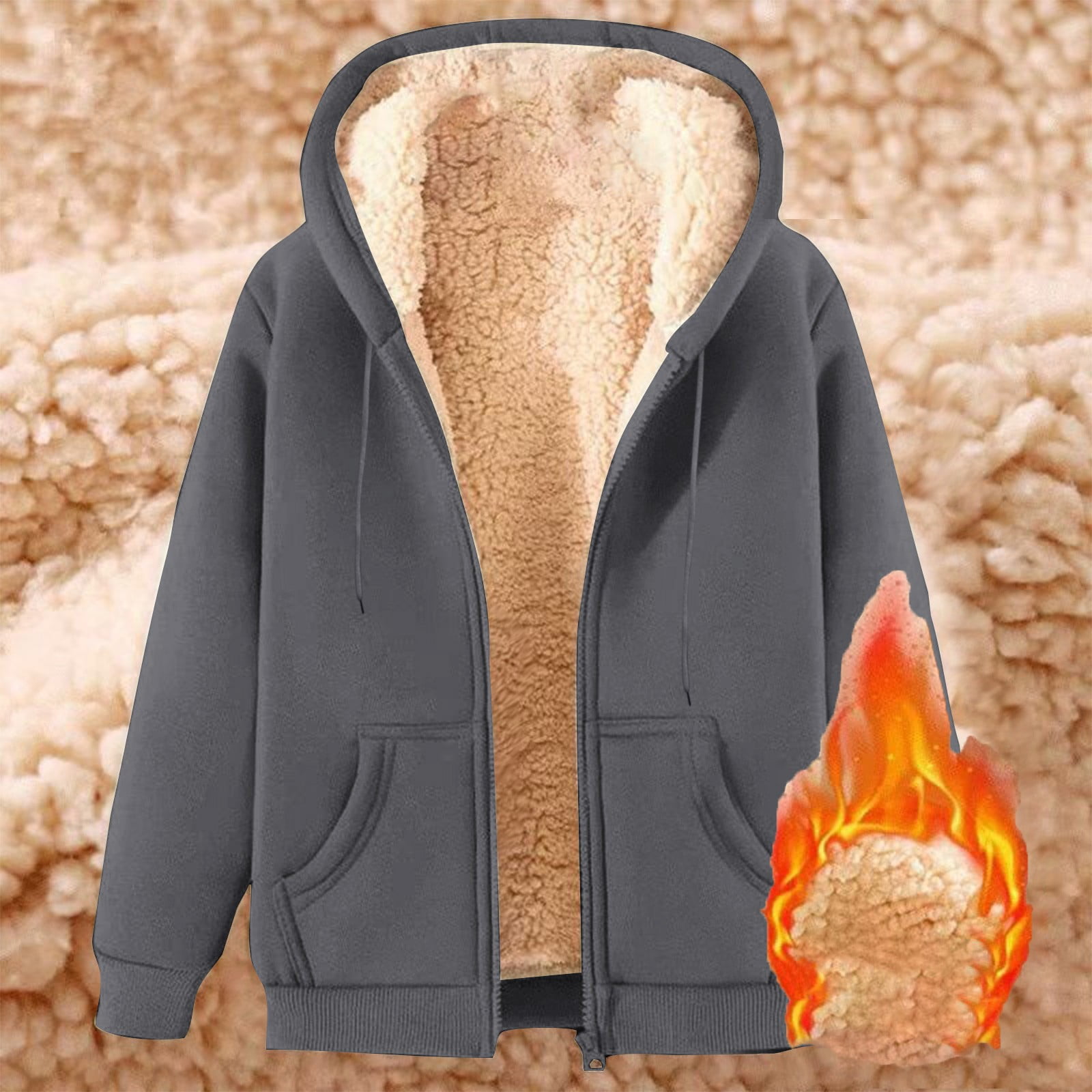 Customer reviews for Men's Zip Up Fleece Hoodies Sherpa Lined ...