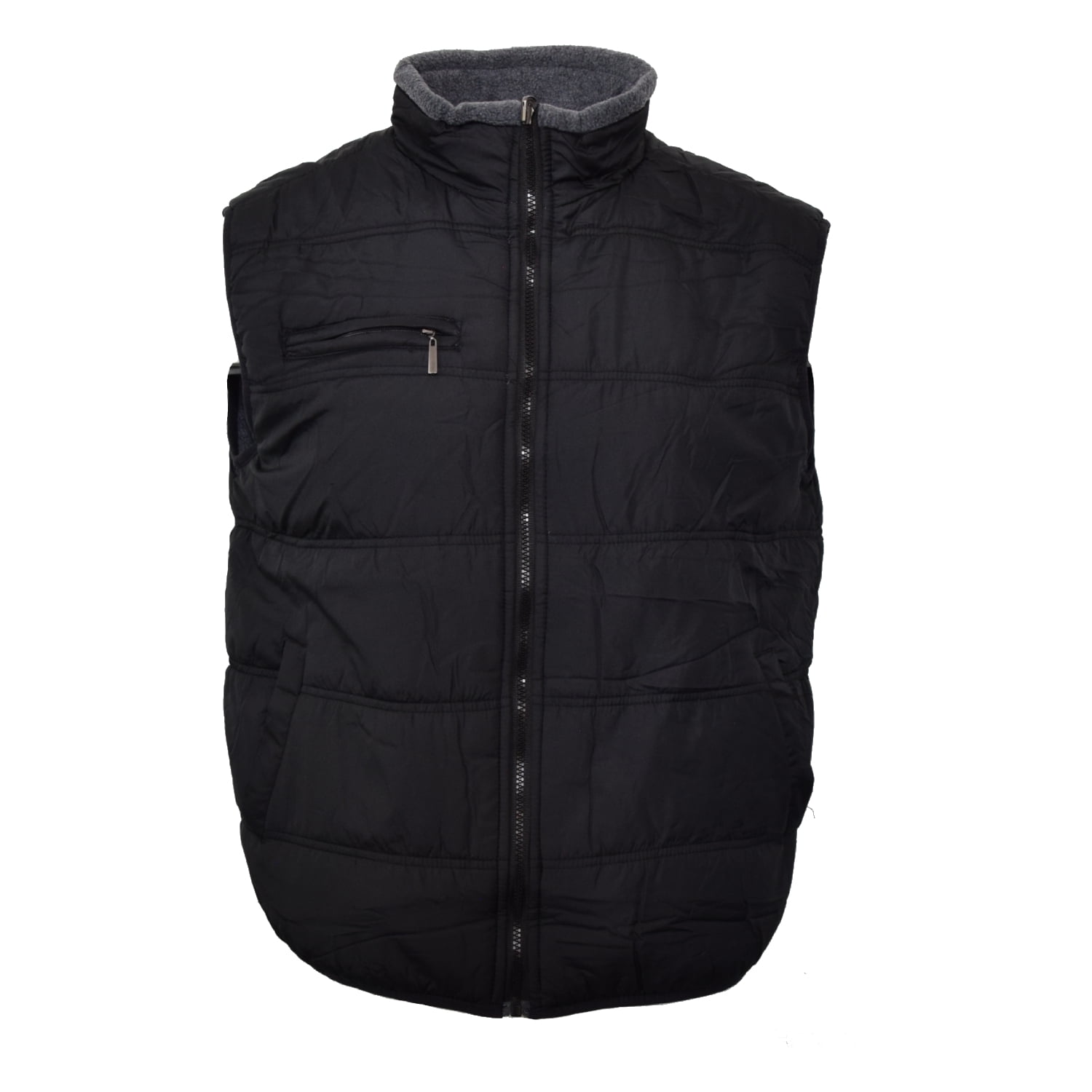 Men's Zip Up Polyester Water Resistant Pocket Reversible Fitted ...