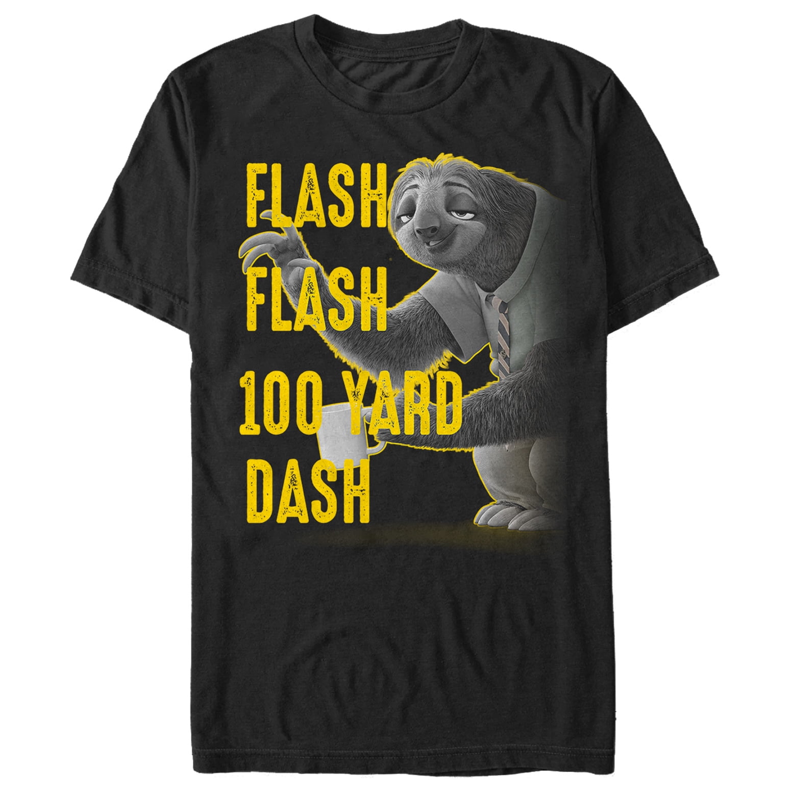 Men's Zootopia Sloth Flash 100 Yard Dash Graphic Tee Black X Large ...