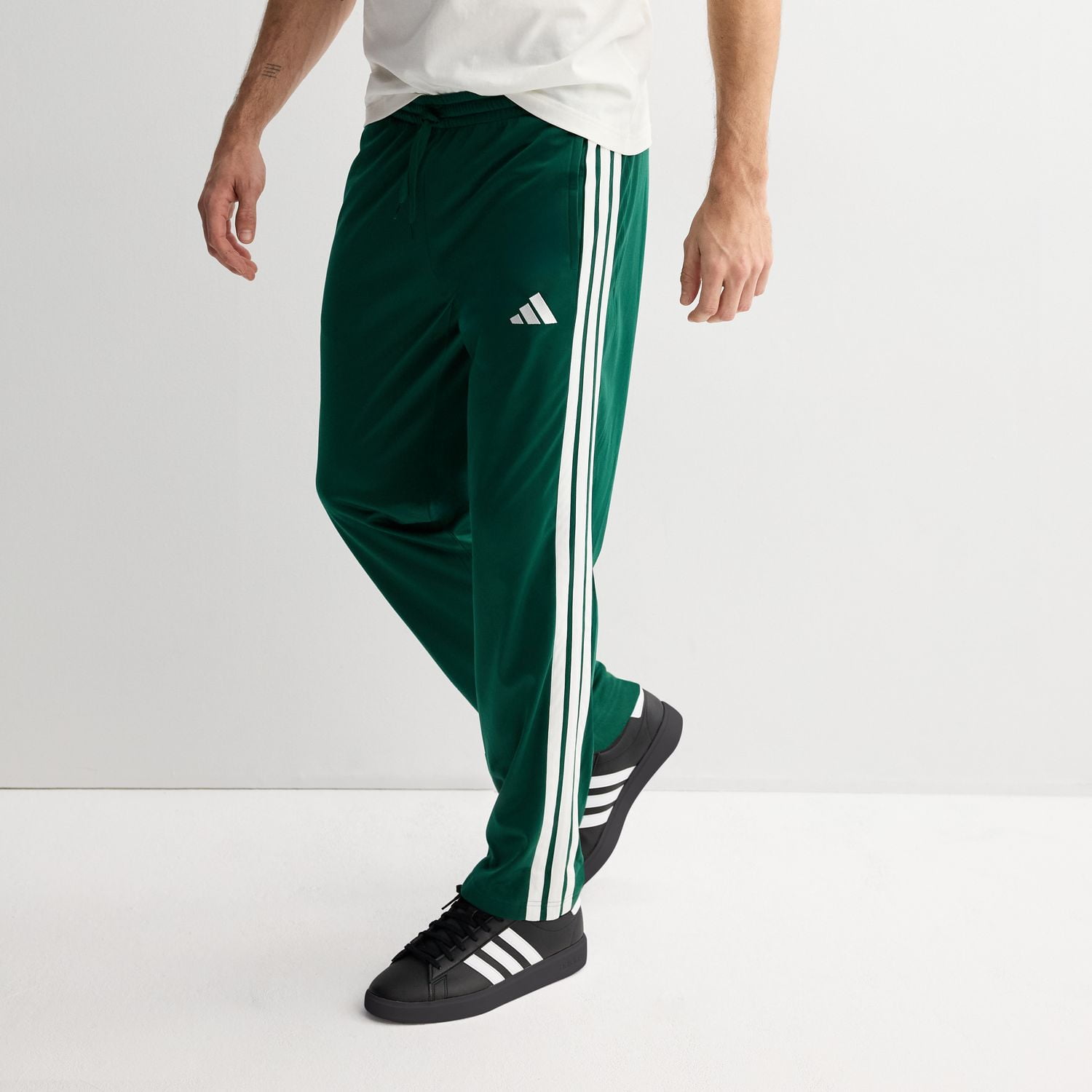 Men's adidas 3-Stripe Sportswear Track Pants Color: Collegiate Green ...