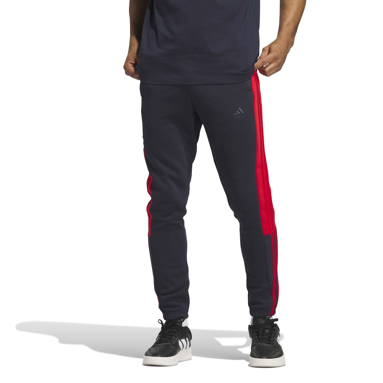 Men's adidas Essentials 3-Stripes Tapered Colorblock Sportswear Pants ...