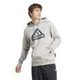Men's adidas Essentials Graphic Modern Hoodie Color: Medium Gray ...