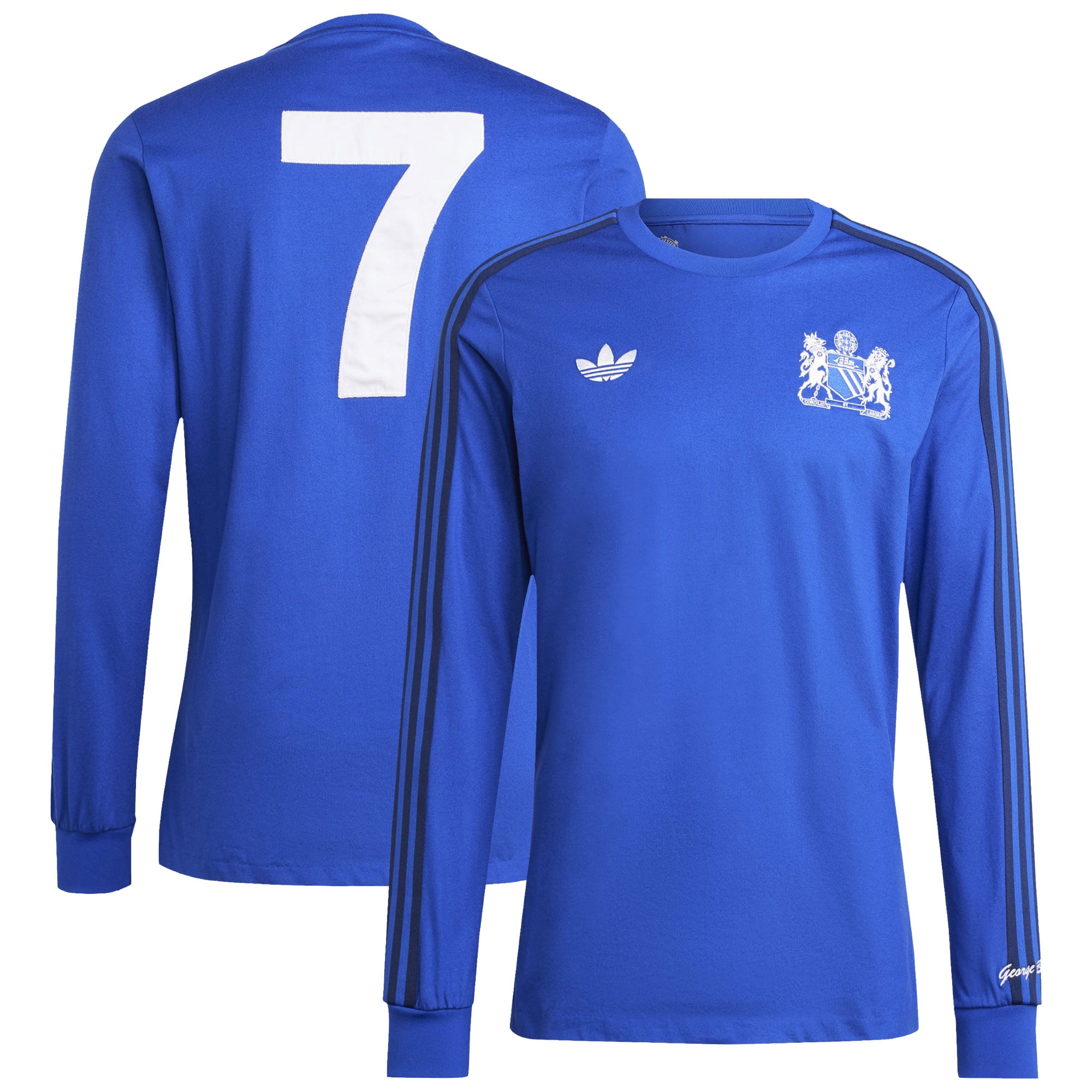 Men's adidas Originals Blue Manchester United x George Best Lifestyler ...