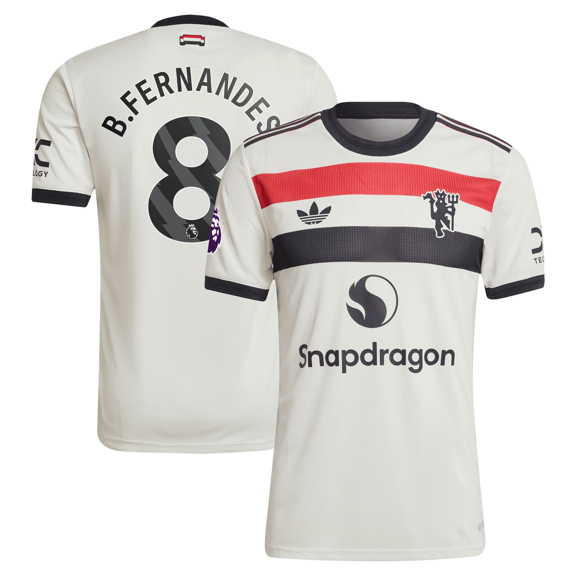 Men's adidas Originals Bruno Fernandes Cream Manchester United 2024/25 ...