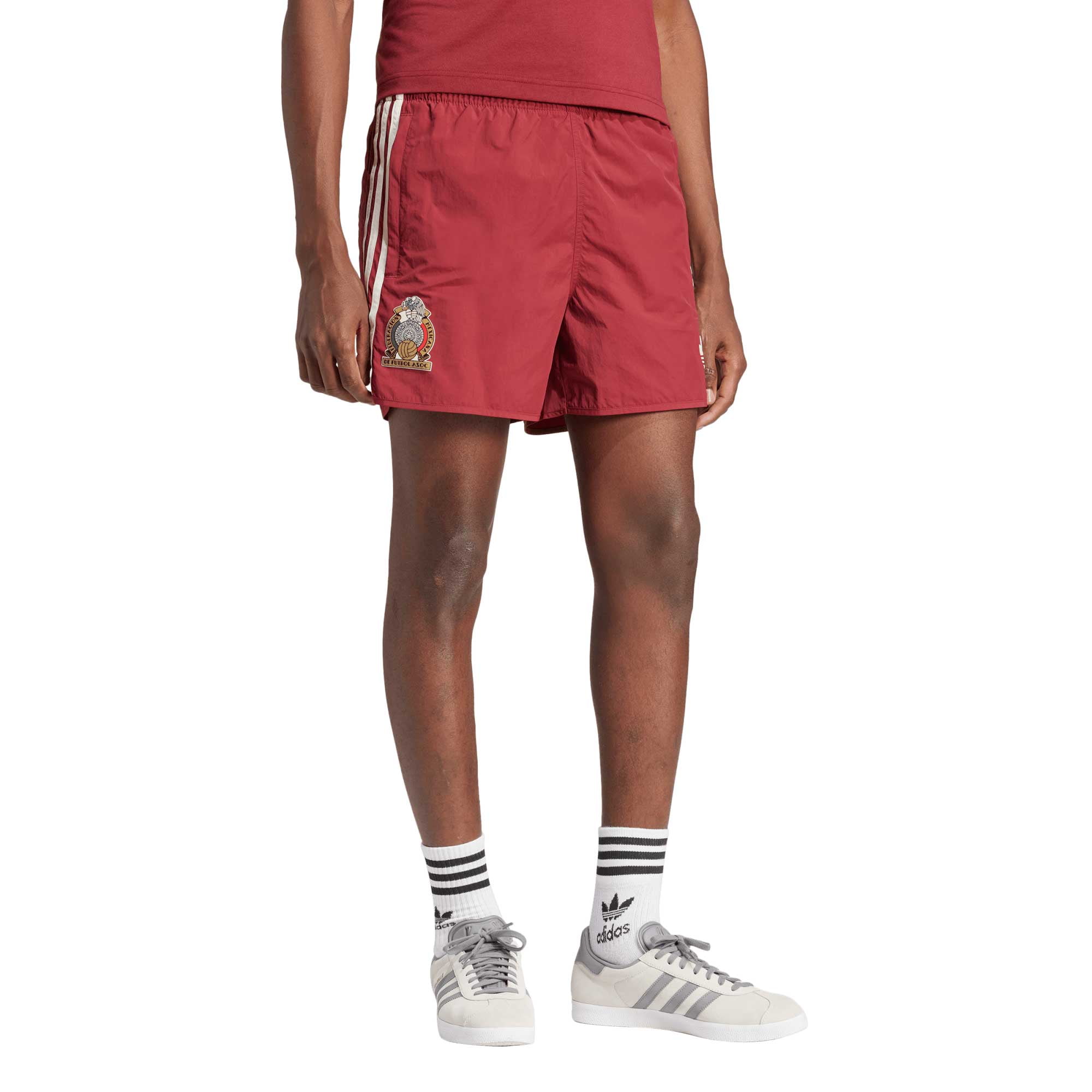 Men's adidas Originals Maroon Mexico National Team Three-Stripe ...