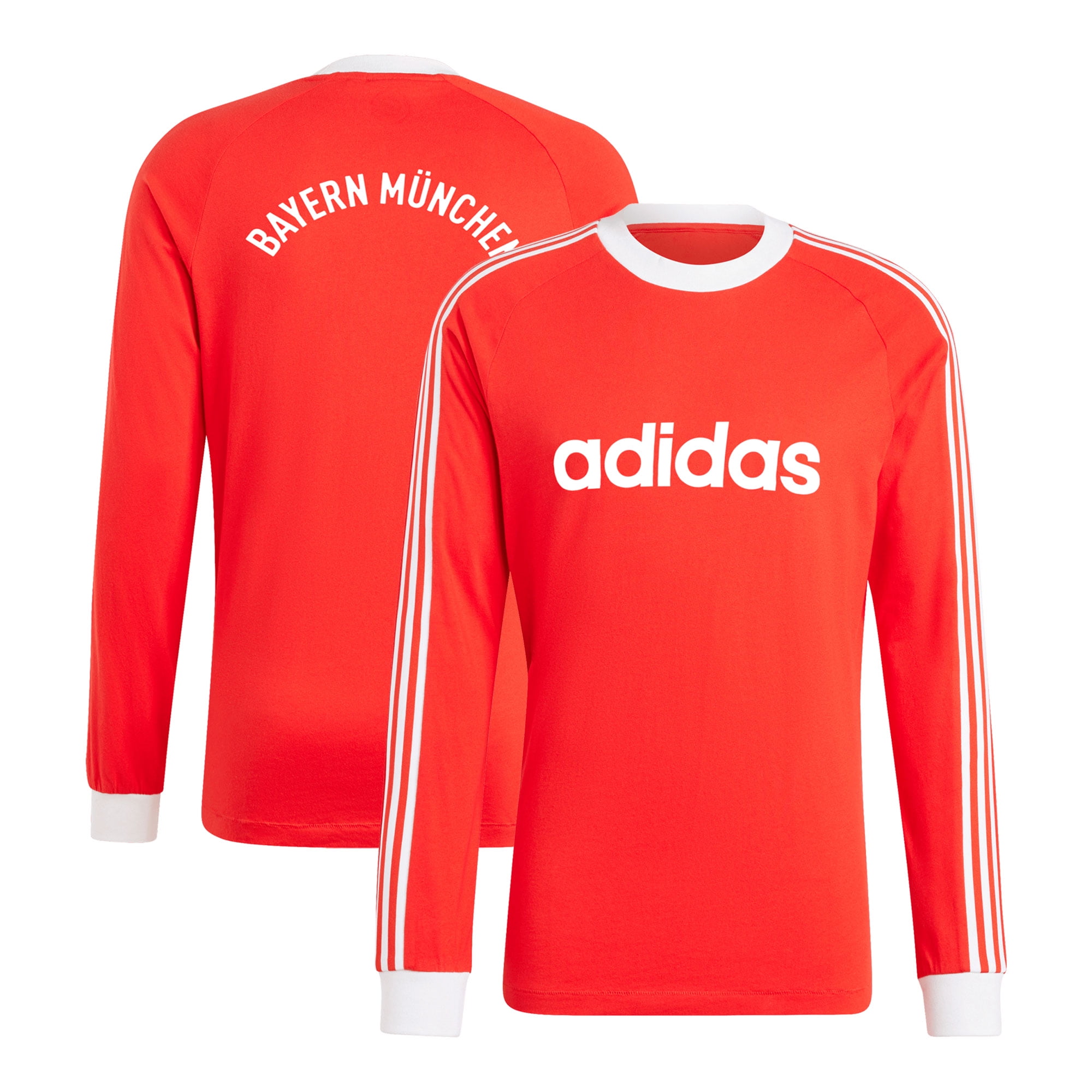 Men's adidas Originals Red Bayern Munich Energy Drop '70s Long Sleeve ...
