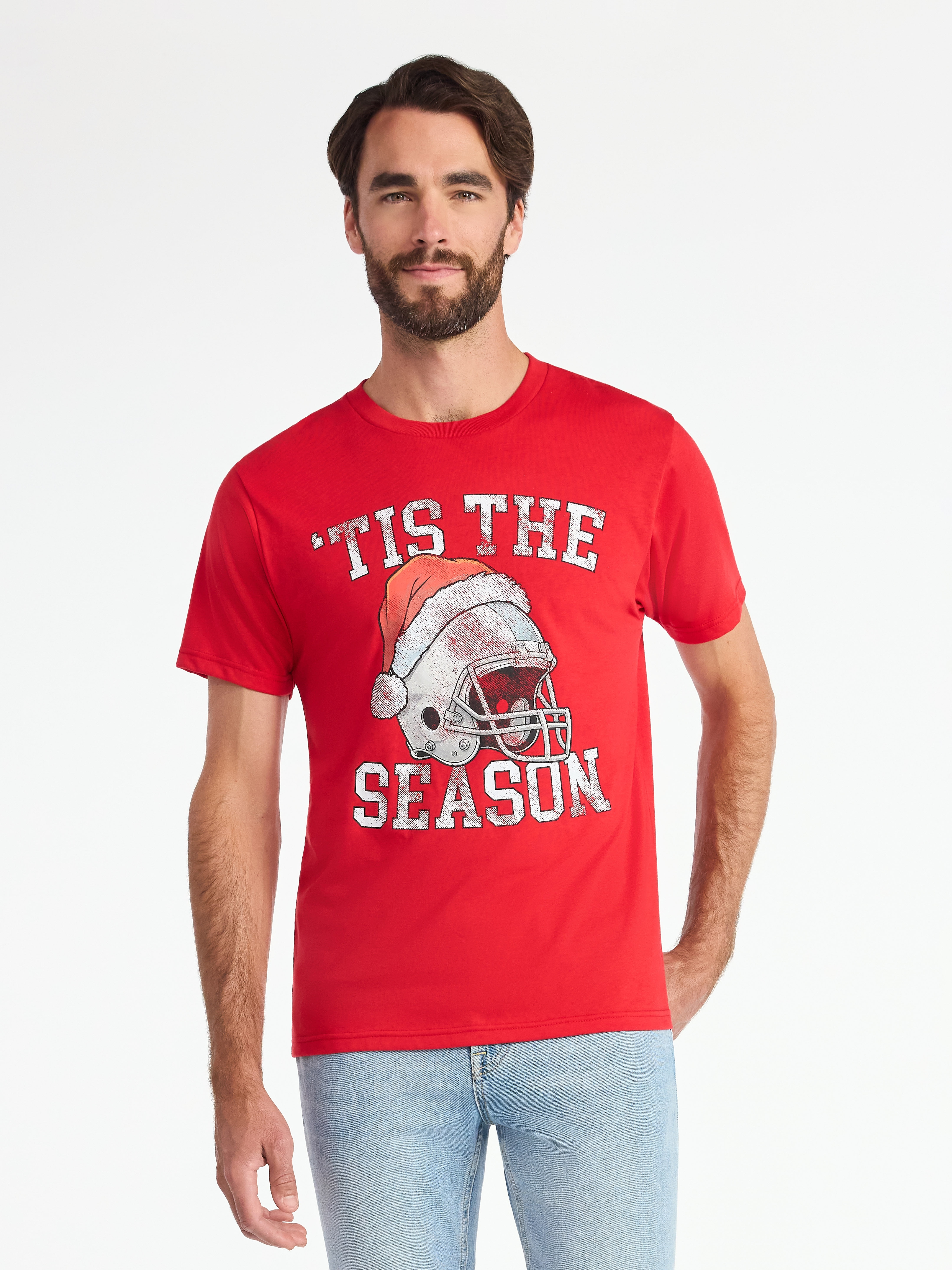 Christmas Men's and Big Men's Tis the Season Graphic Tee from Holiday ...