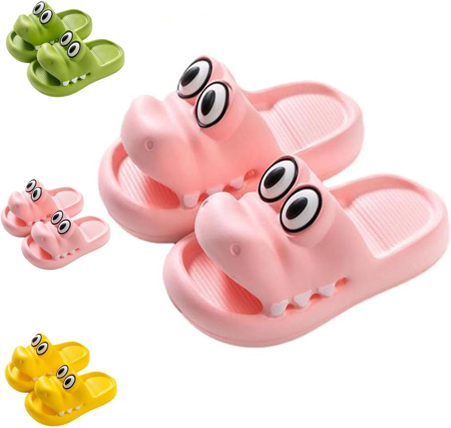 Men's and Women's Cartoon Crocodile Slides EVA Sandals Cloud Slippers ...