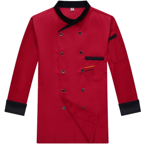 Men's and Women's Chef Uniform, Long Sleeve Professional Kitchen Work ...
