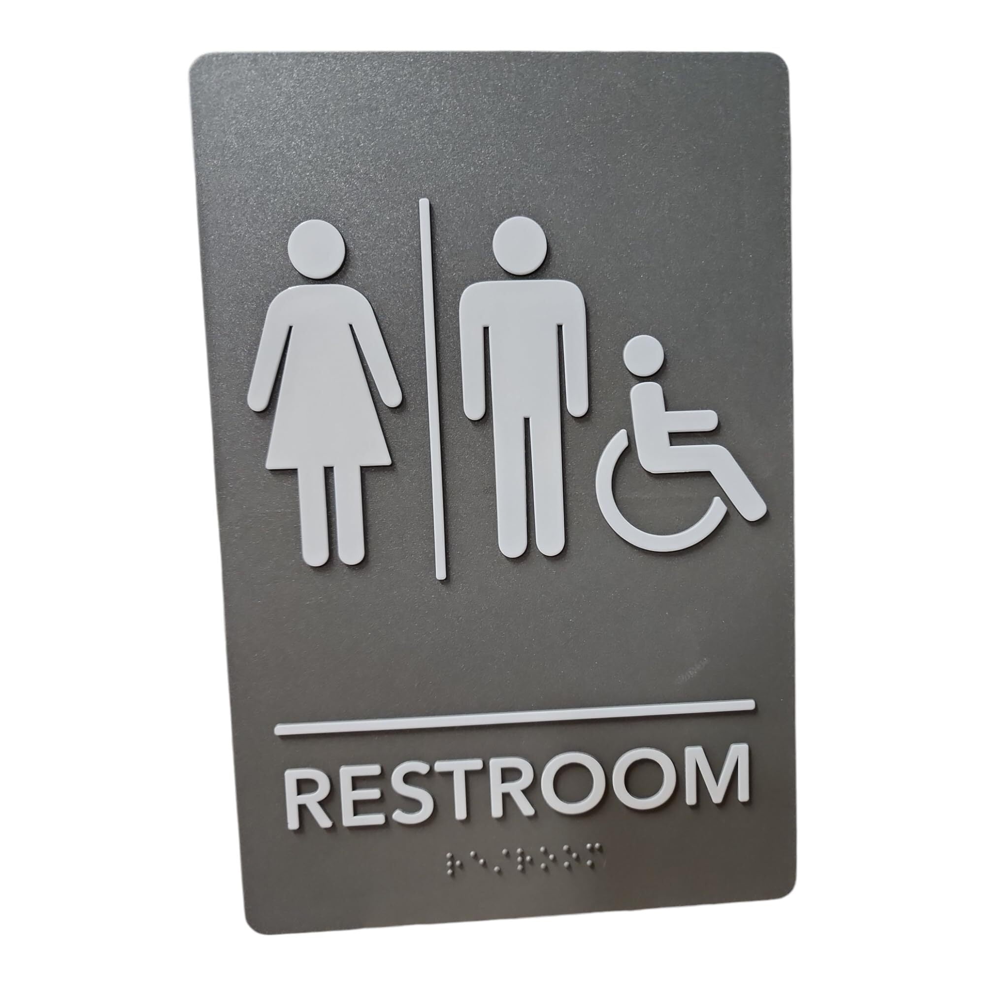 Men's and Women's Restroom Signs ADA-Compliant Bathroom Door Signs for ...