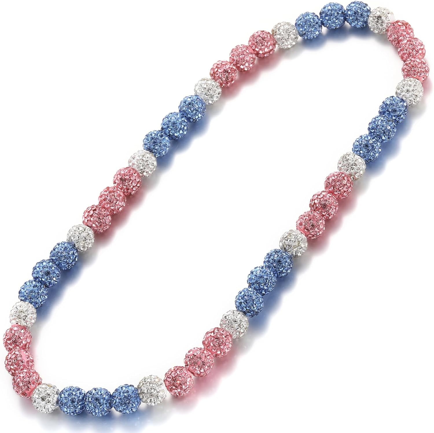 Men's baseball bead necklace, sparkling baseball necklace with baseball ...