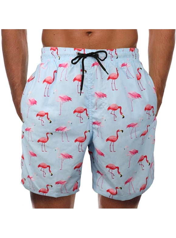 Mens Flamingo Swim Trunks