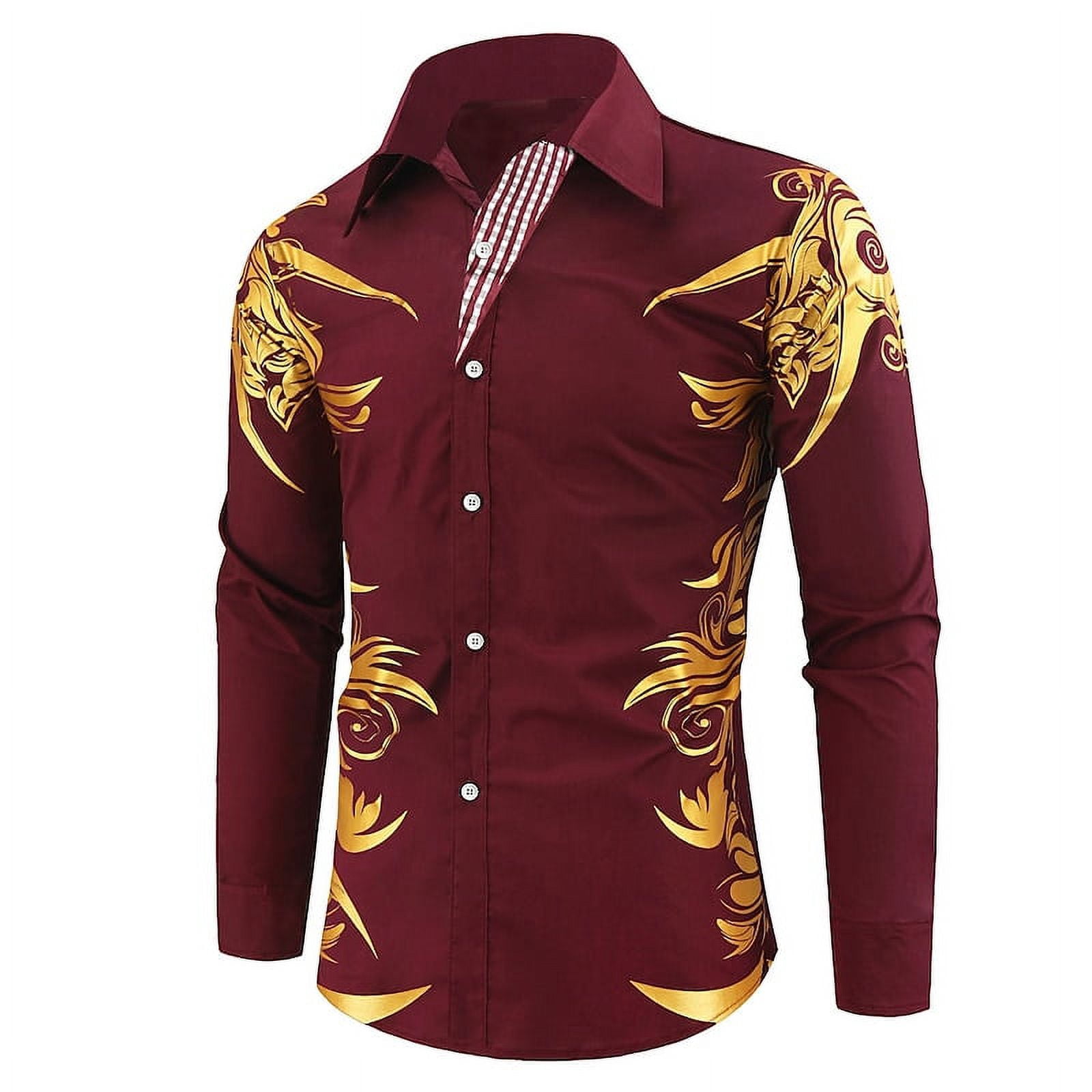 Men's button up shirt with long sleeves fashionable and comfortable ...