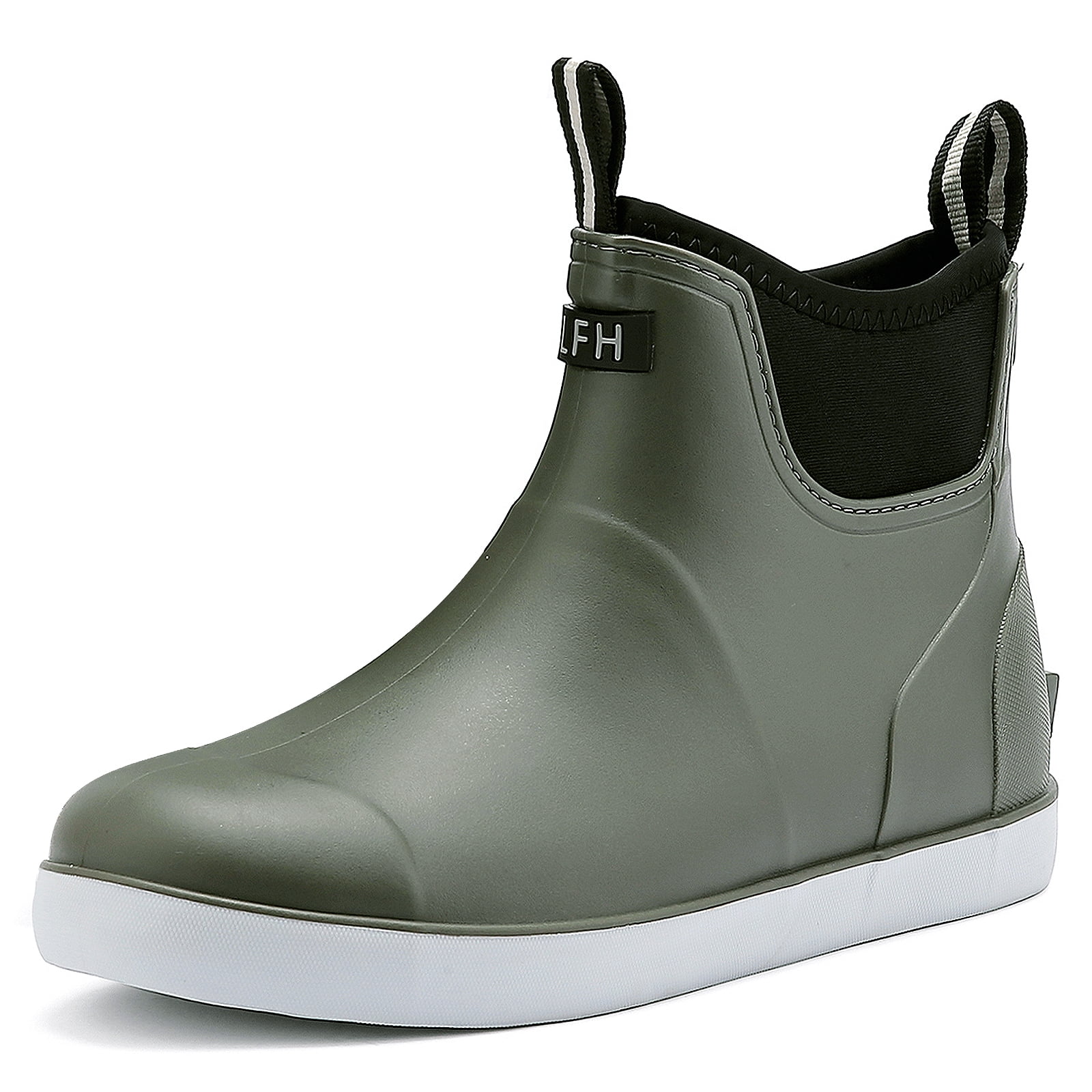 Men's deck boots, waterproof ankle rain boots, garden rowing, camping, sailing, farm outdoor ...