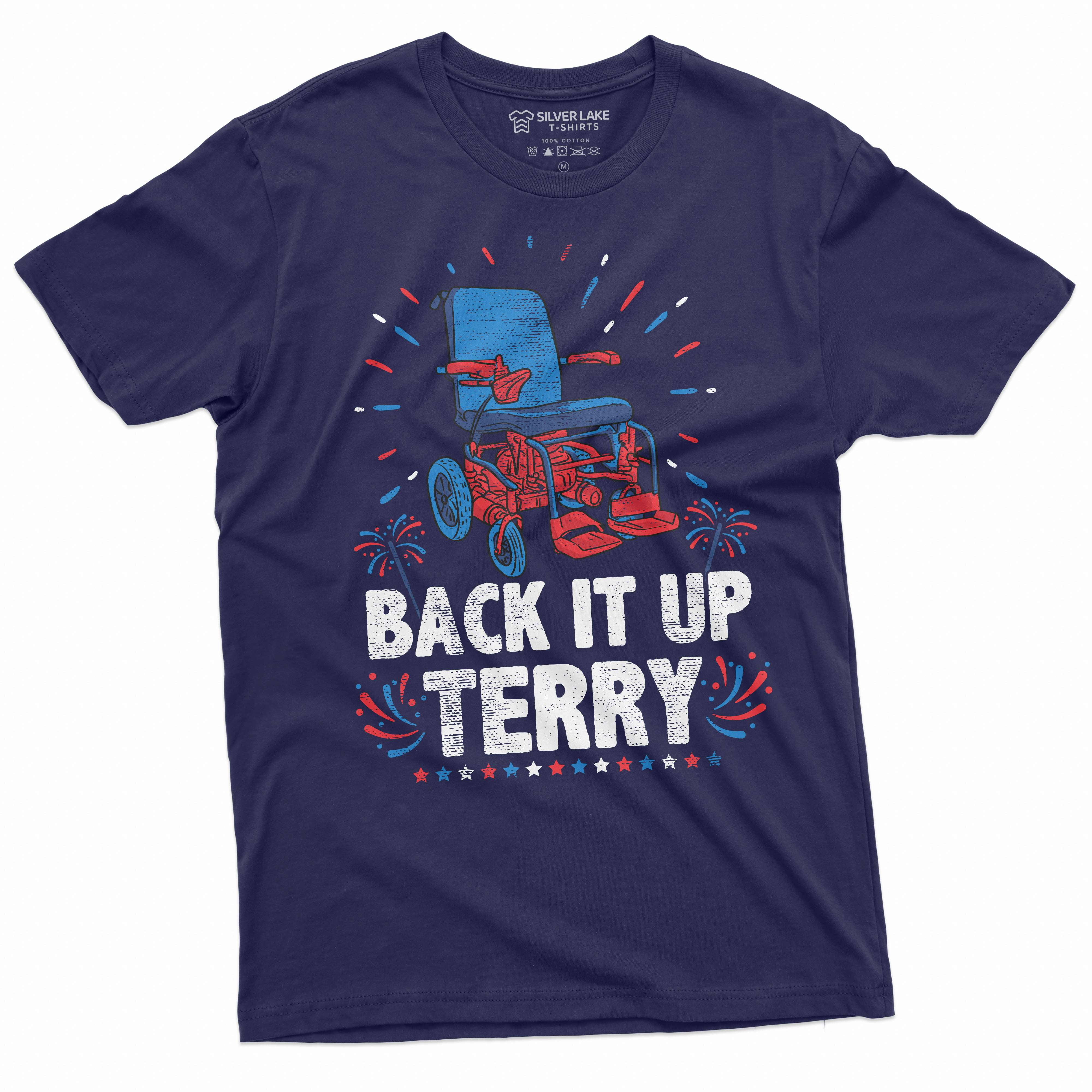 Men's funny 4th of July T-shirt Back it up Terry popular meme video ...