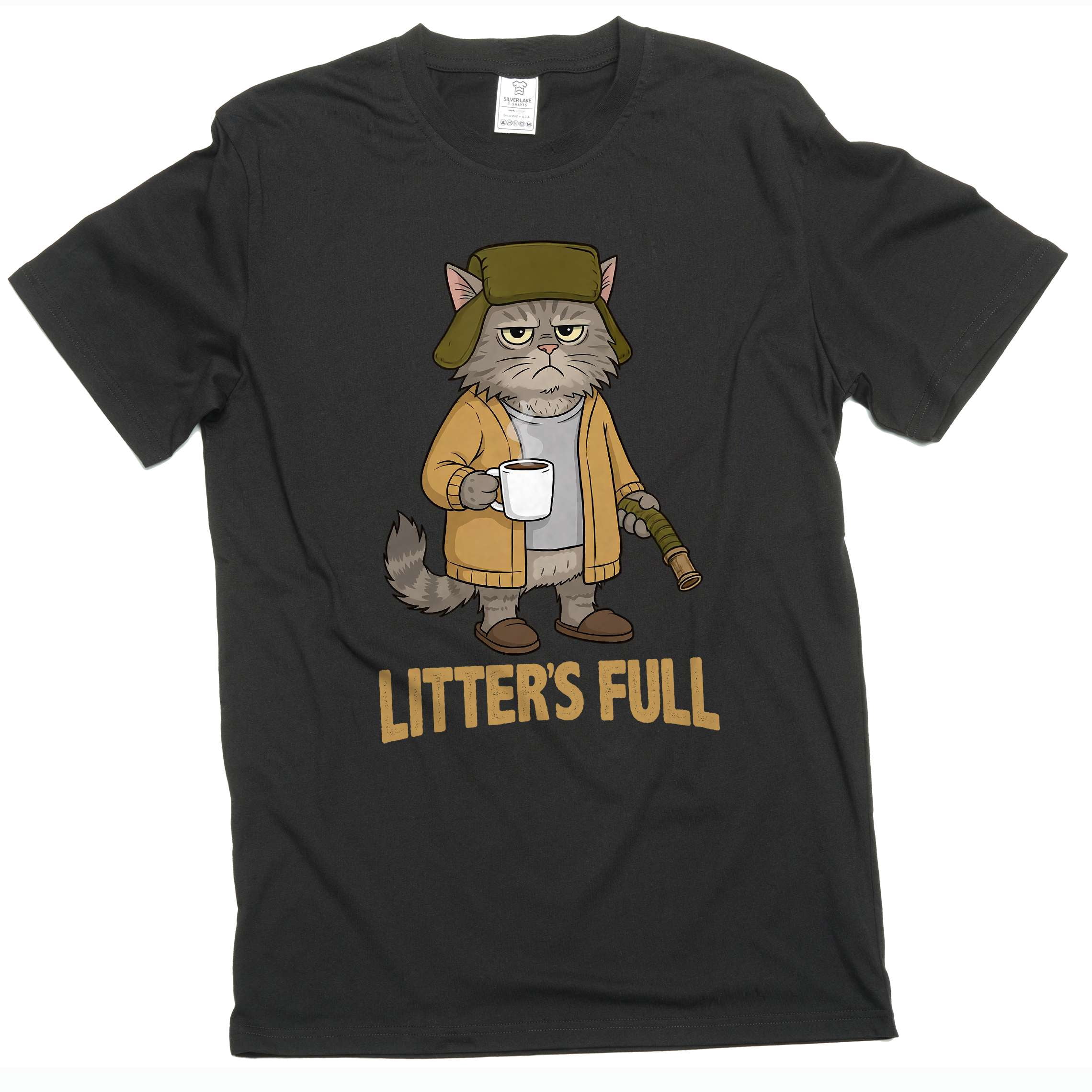 Men's funny Christmas cat T-shirt Litter's full parody Tee shirt (5X ...