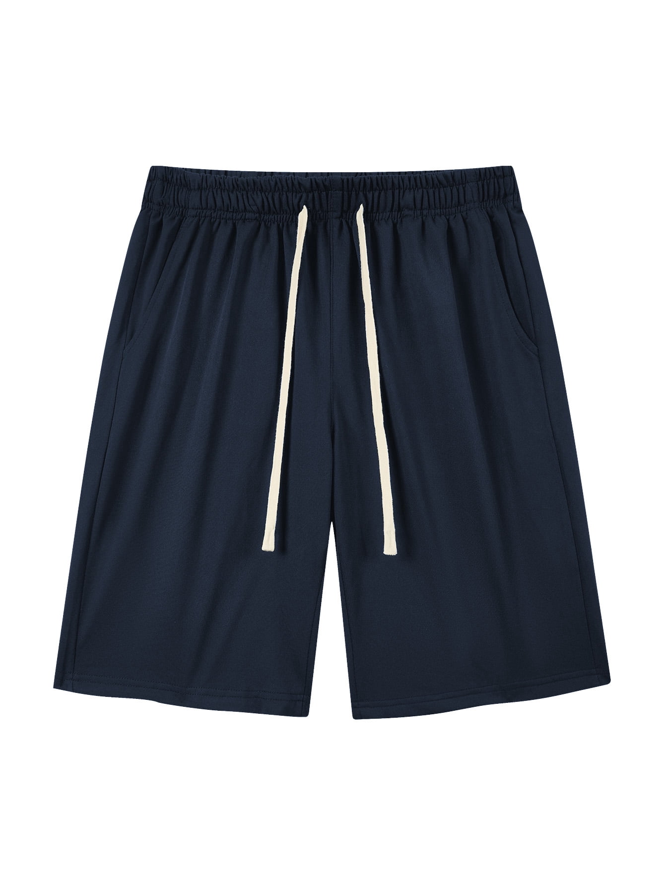 Men's mid-rise regular fit casual shorts - waist drawstring adjustment ...