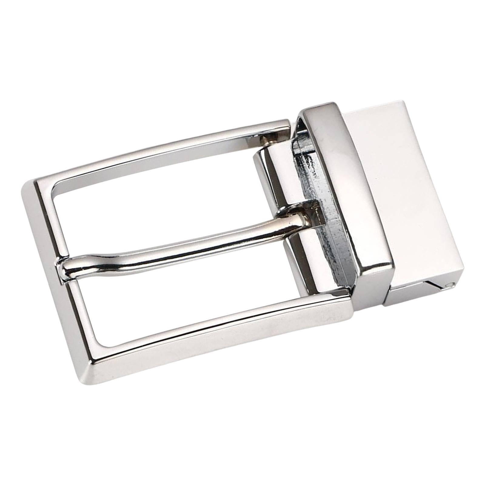 Men's reversible belt buckle made of aluminum with a rectangular pin ...