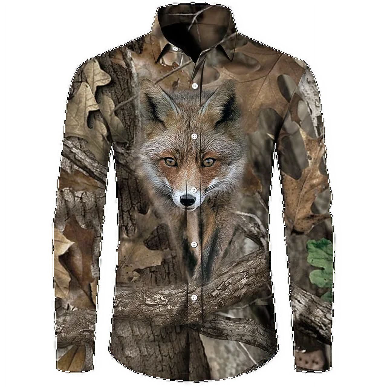 Men's uflage Tactical Shirts Maple Leaves 3D Printed Turn-down Collar ...