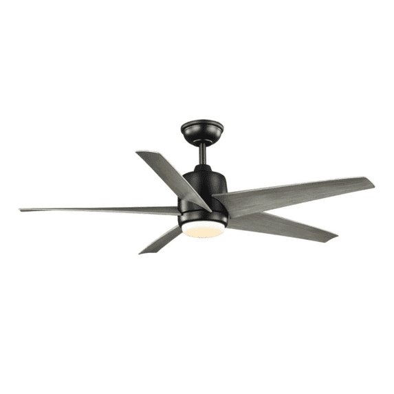 Mena 54 in. Integrated LED Indoor/Outdoor Matte Black Ceiling Fan ...