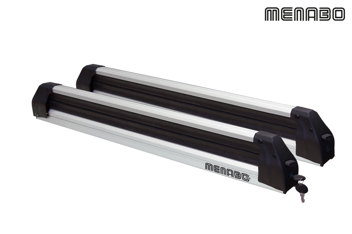 Menabo Silver Ice 3.0 Sliding Rack, Aluminum, Anti-Theft, Holds 6 Skis ...