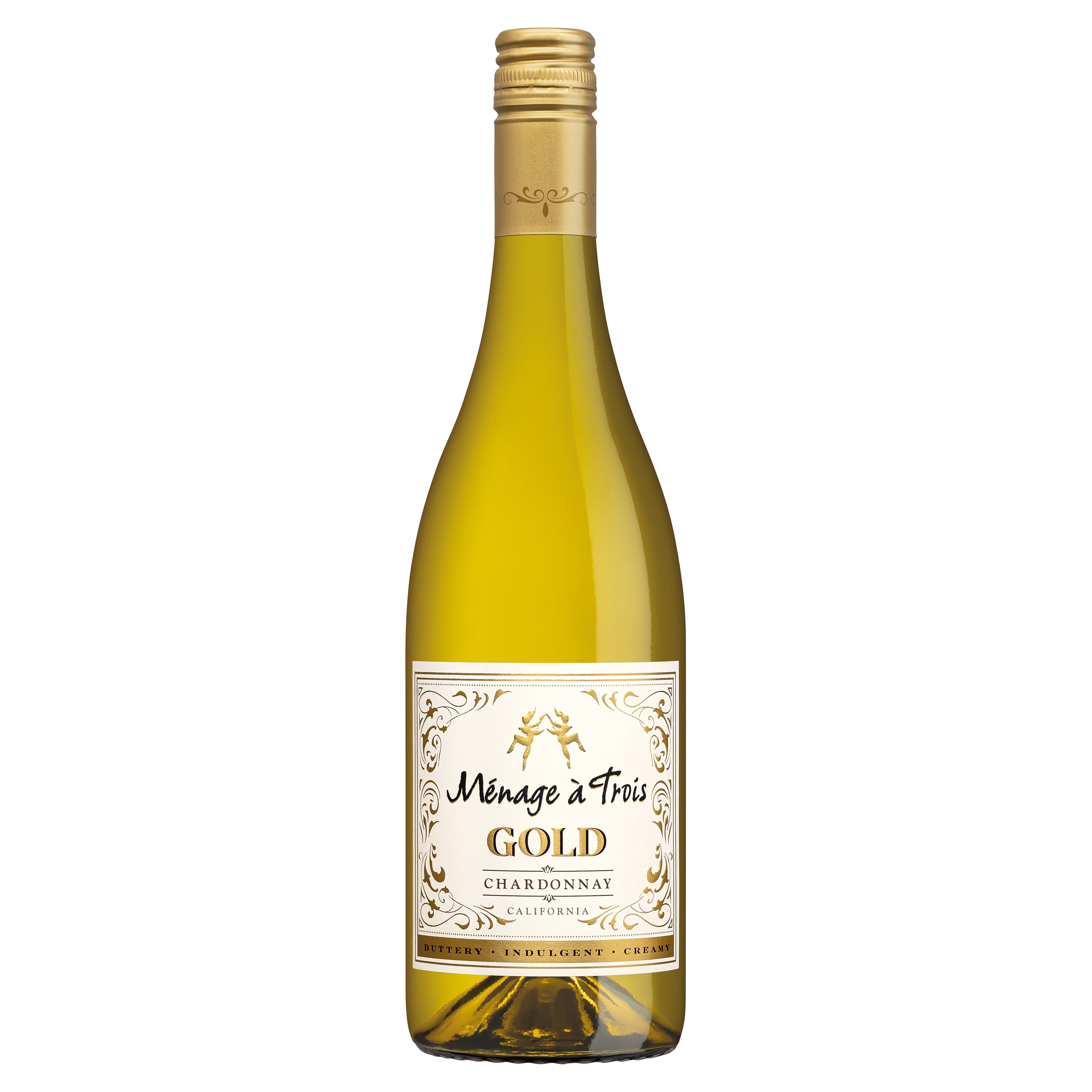 Menage a Trois Gold Chardonnay White Wine, 750 ml Bottle - Walmart.com