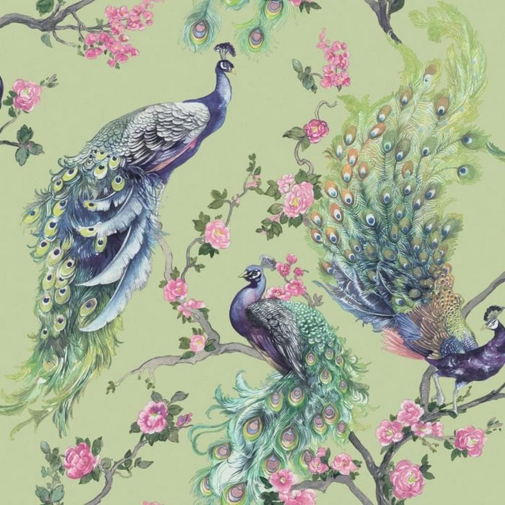 Menali Peacock Wallpaper Green Holden 35921 - Walmart.com