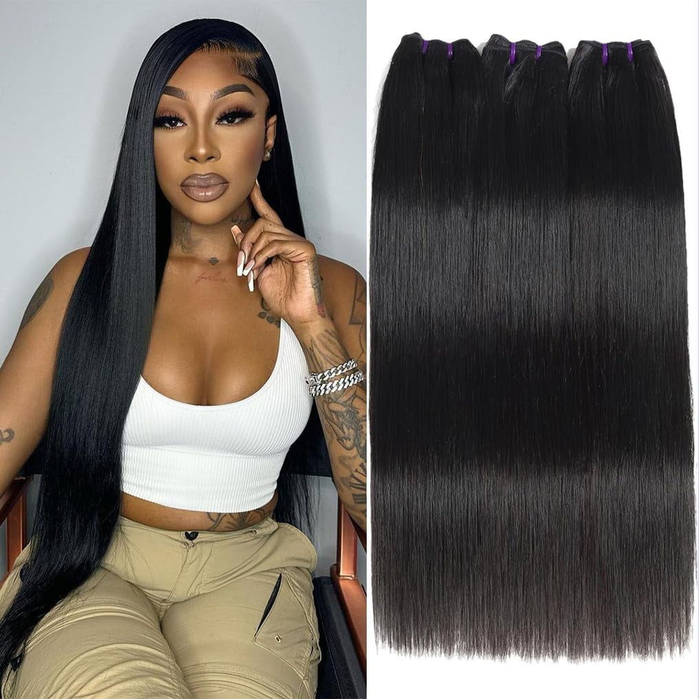 Menalue 16A Straight Bundles Human Hair 16 18 20 Inch 100% Unprocessed Raw Vietnamese Human Hair ...