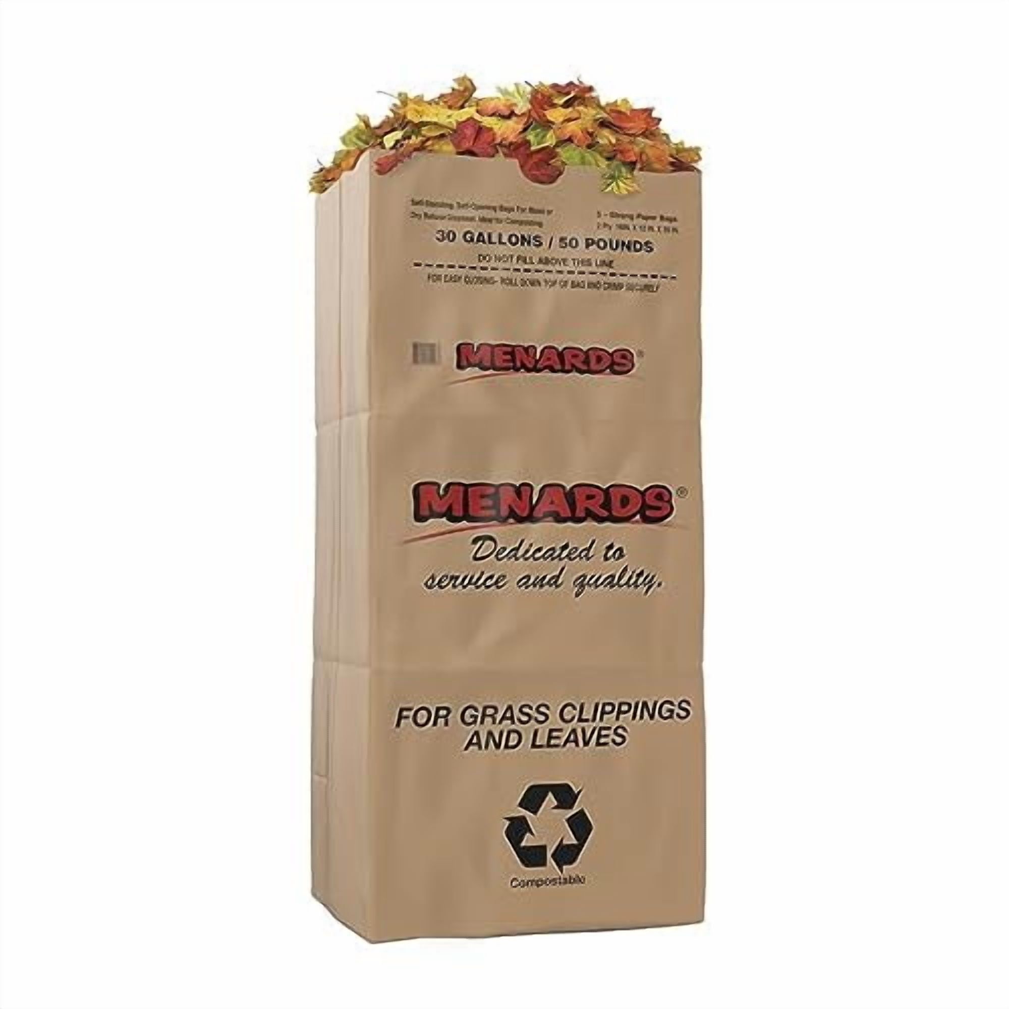 Menards 30 Gallon Heavy Duty Paper Lawn and Refuse Bags (25 count ...