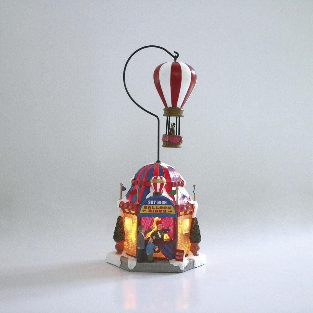 Menards Enchanted Forest Christmas Village Musical Balloon Rides Plays ...