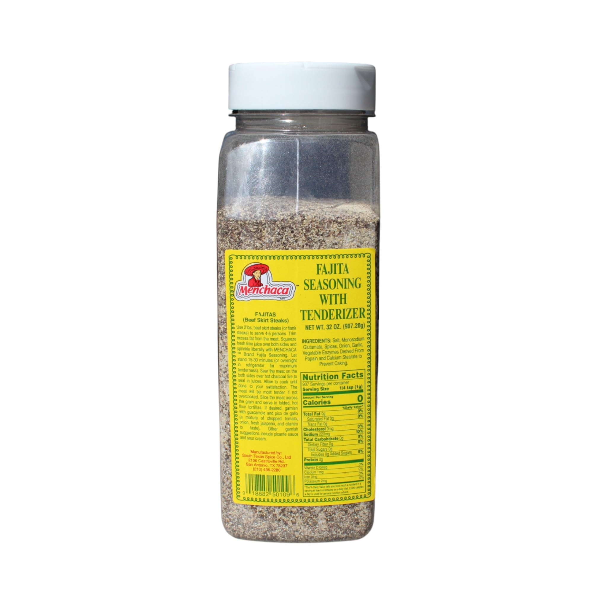 Menchaca Fajita Seasoning 32 MZF22 oz - With Tenderizer - Perfect for ...
