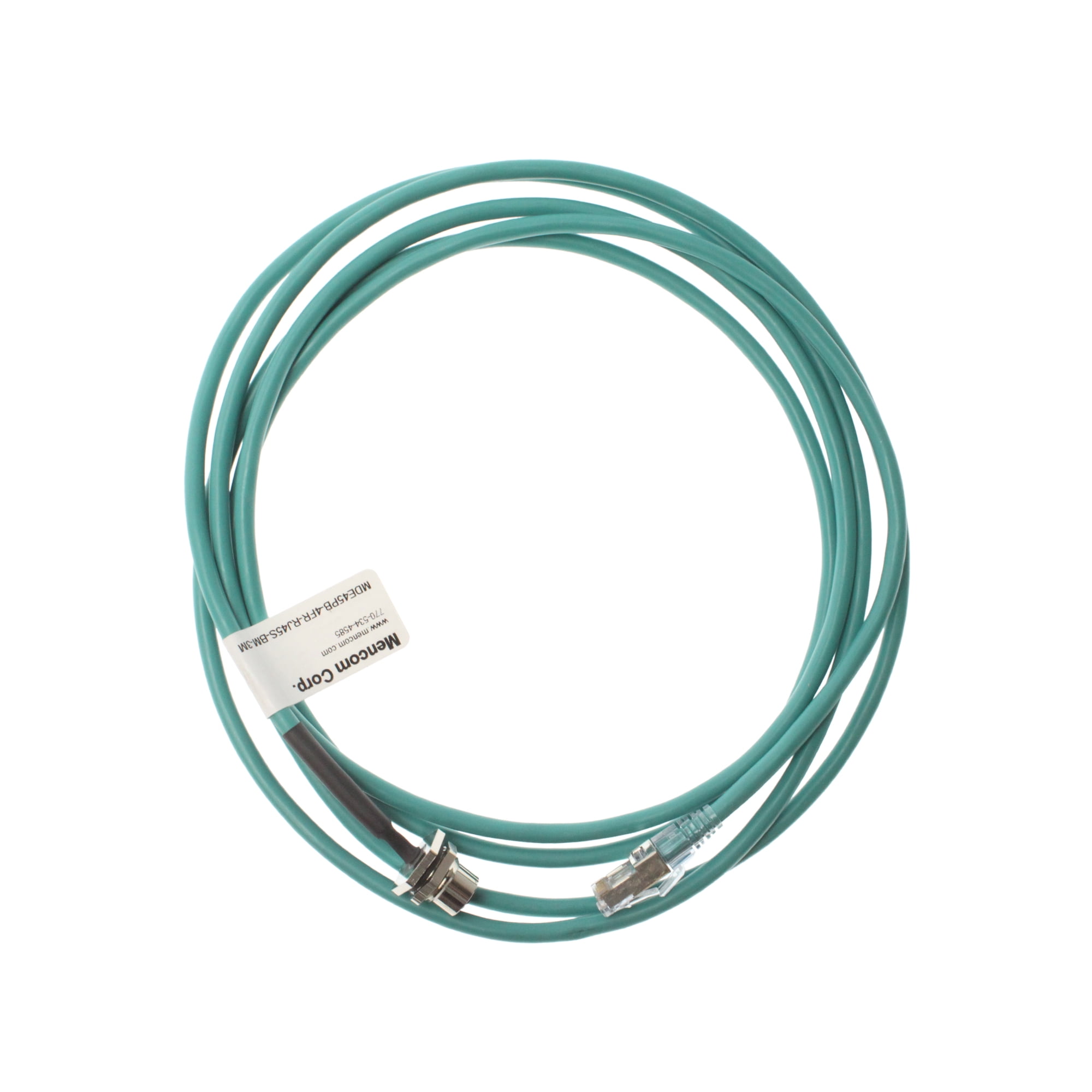 Mencom MDE45PB-4FR-RJ45S-BM-3M Ethernet RJ45 to 4-Pin Female M12 Cable ...