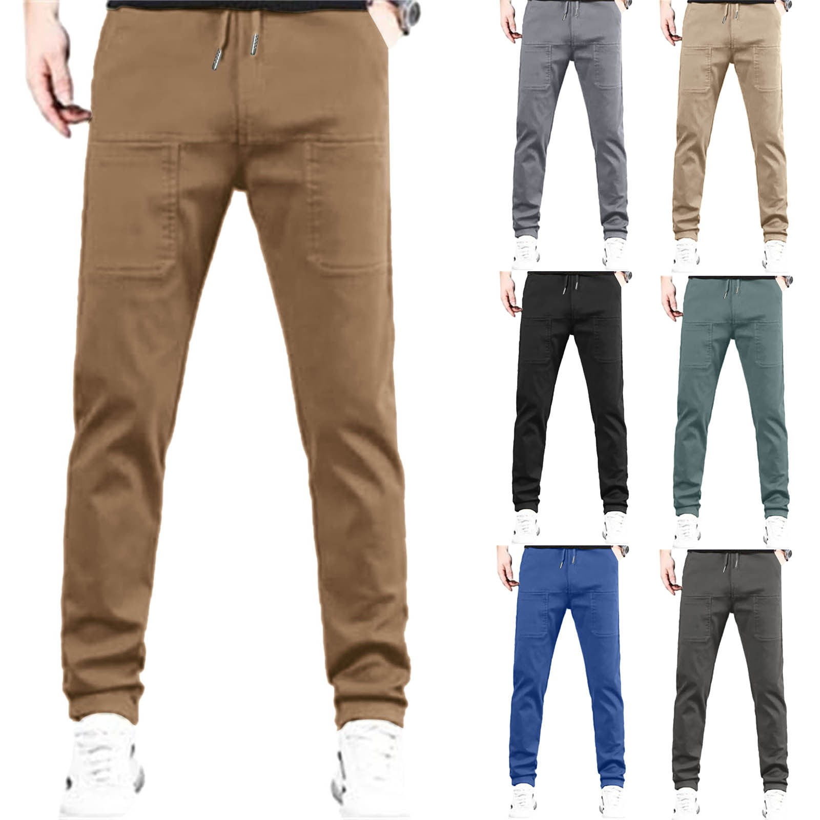 Mencomfy Cargo Pants Multipants - High Stretch Multi-Pocket Durable ...