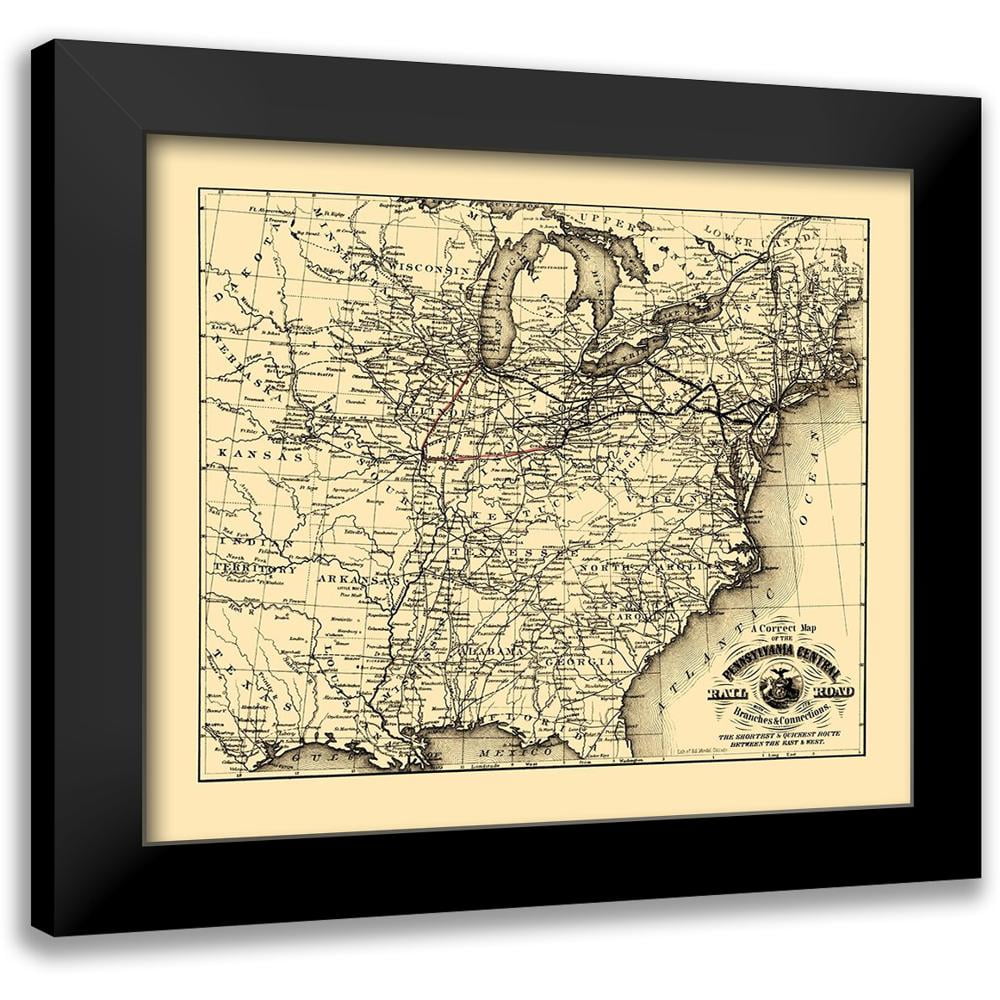 Mendel 23x20 Black Modern Framed Museum Art Print Titled - Pennsylvania ...
