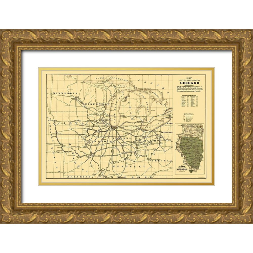 Mendel 24x17 Gold Ornate Wood Framed with Double Matting Museum Art ...