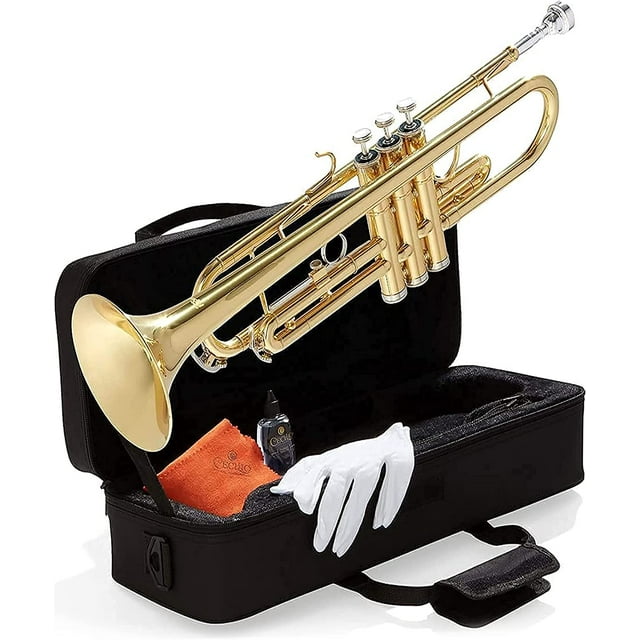 Mendini By Cecilio Bb Trumpet - Starter To Pro Pack with Case, Cloth ...