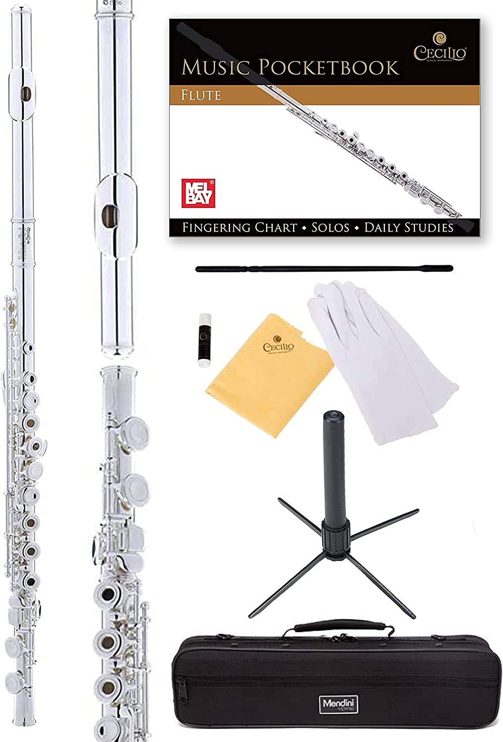 Fever Student C Flute Nickel Plated with Case - Walmart.com