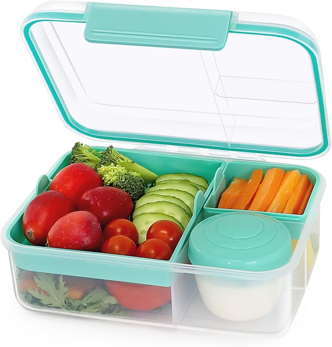 Meneflix Lunch Box with Compartments BPAFree Leakproof Airtight Food ...