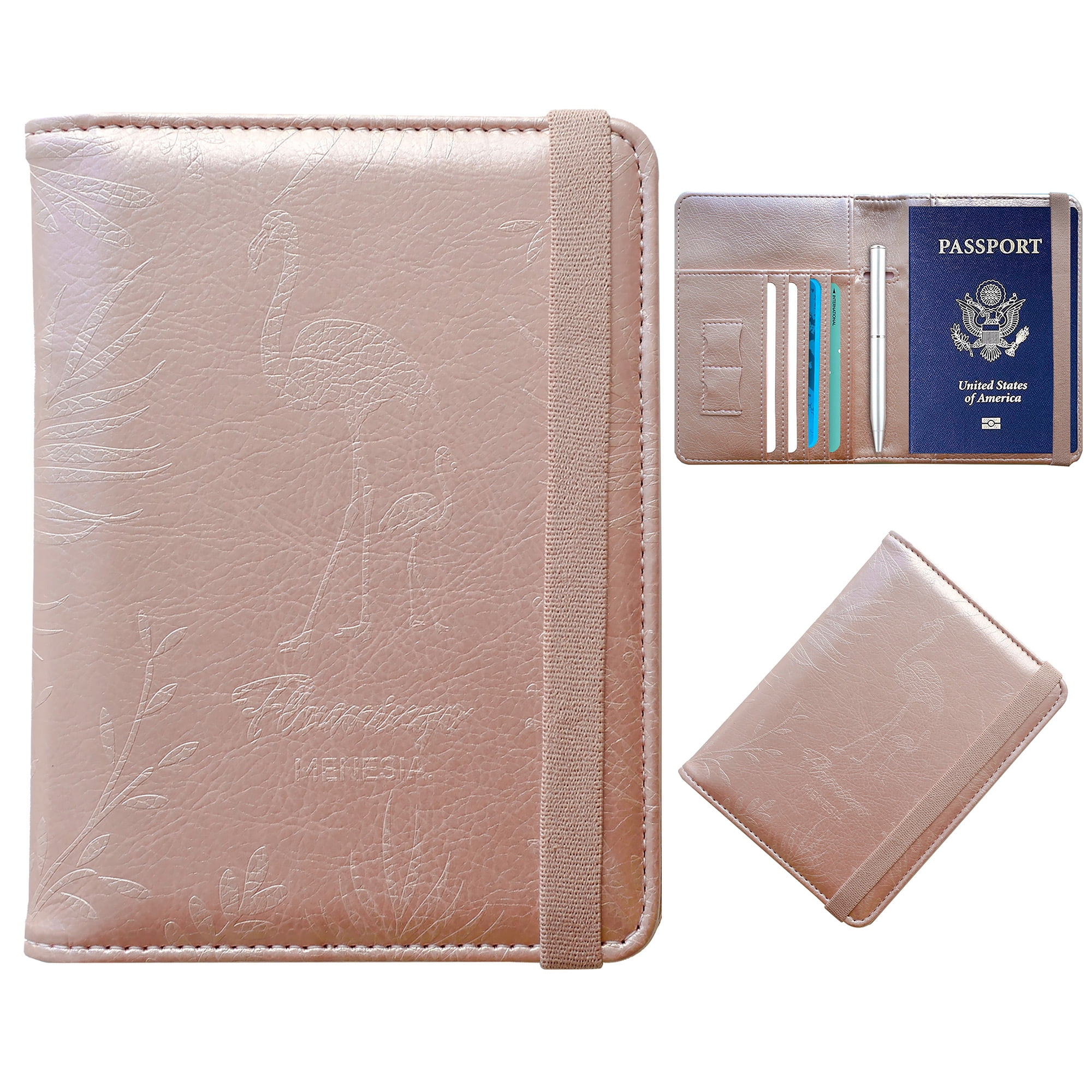 Menesia Passport holder, Synthetic Leather RFID Blocking Passport ...