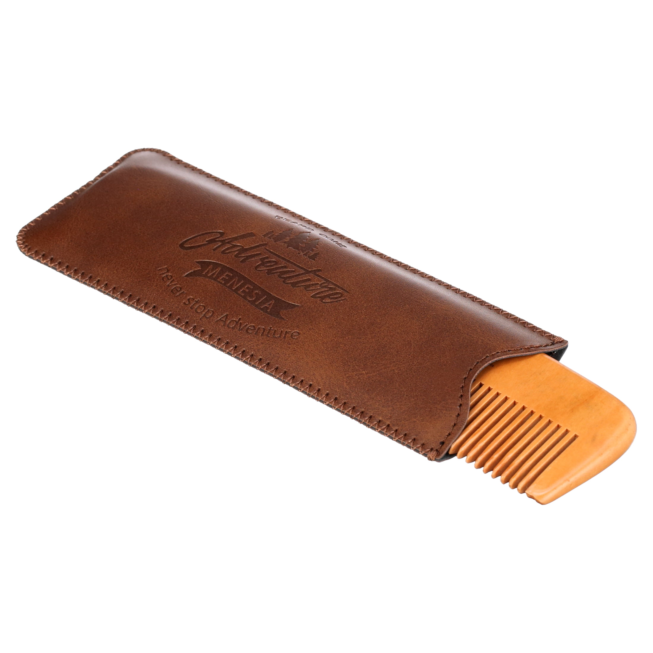 Menesia Wooden hair comb for men - Beard and pocket comb with Travel ...