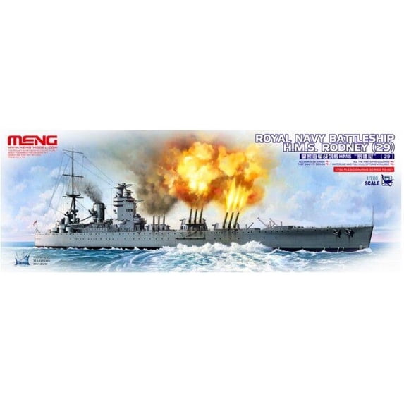 Meng 1/700 Model PS-001 Royal Navy Battleship HMS Rodney Super war ...